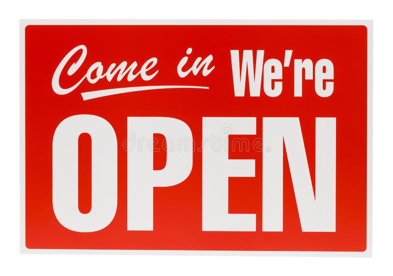 Red Open Sign stock image. Image of store, close, information - 34640091