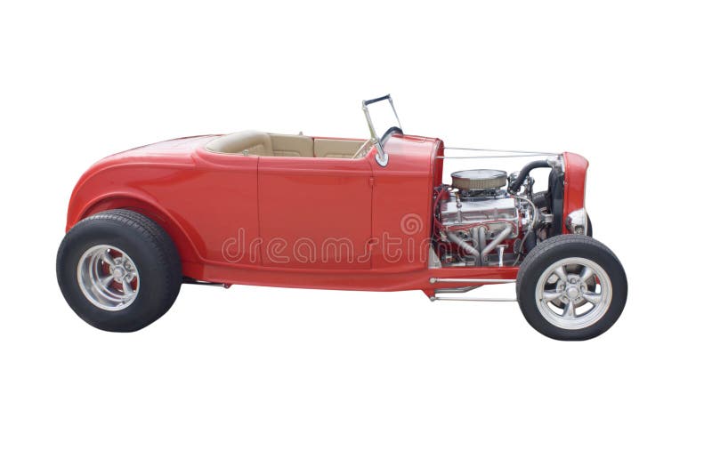 Old red hot-rod Car stock photo. Image of travel, modified - 29039982