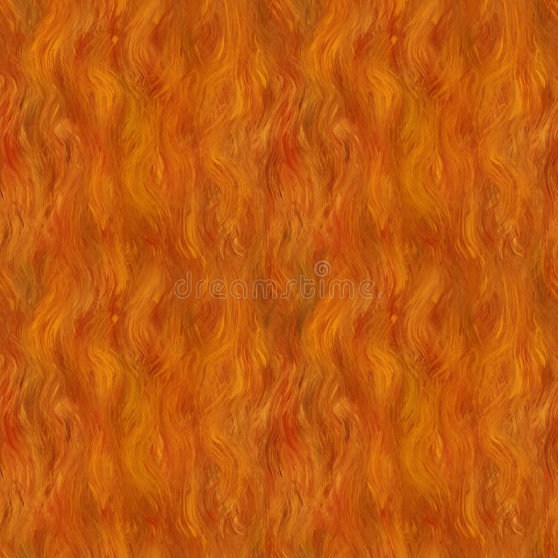 Red and Orange Abstract Fox Fur Texture, Bright Fire Seamless Hand ...