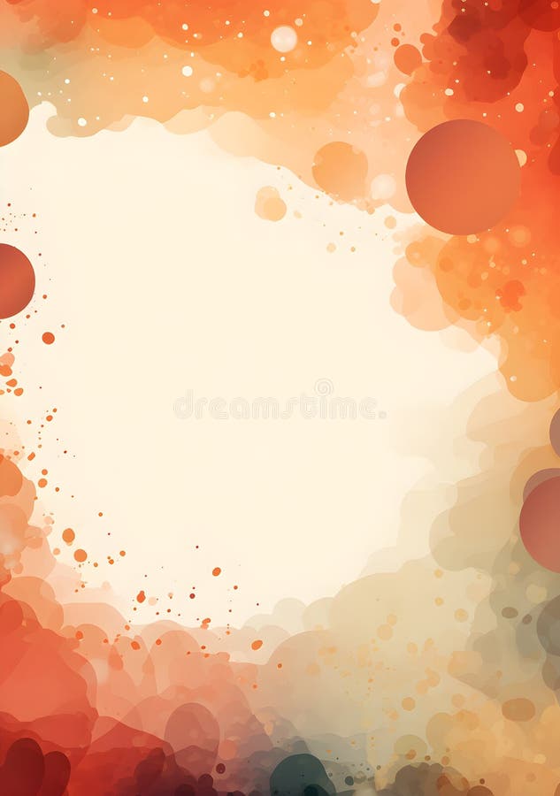 A Red and Orange Background with Circles. Abstract Rust Color Celestial ...