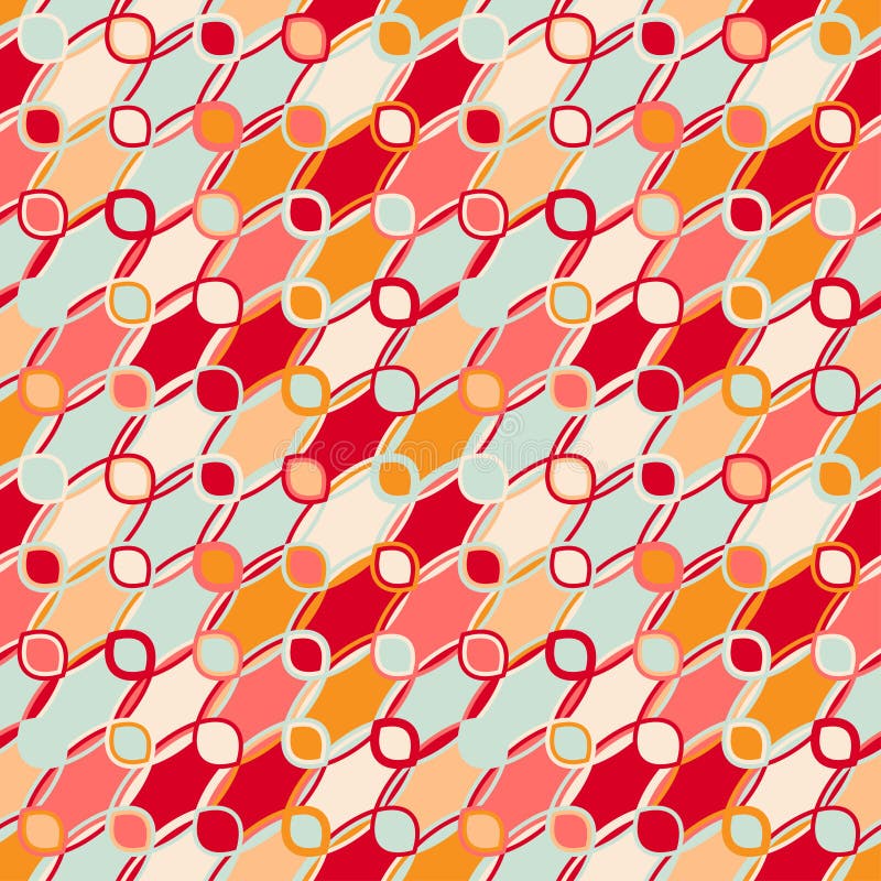 Red, Orange and Blue Seamless Abstract Dynamic Vector Pattern Stock ...