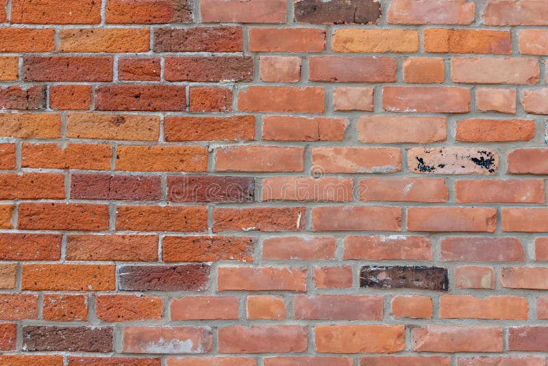 Red and Orange Brick Wall, Wallpaper Stock Image - Image of tile ...