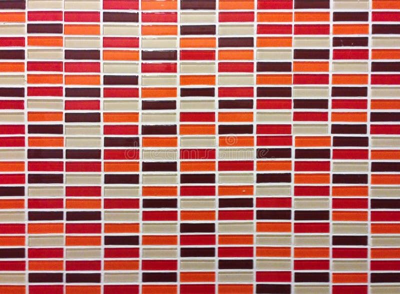 Red Orange and Brown Mosaic Tile Seamless Pattern -abstract Background ...