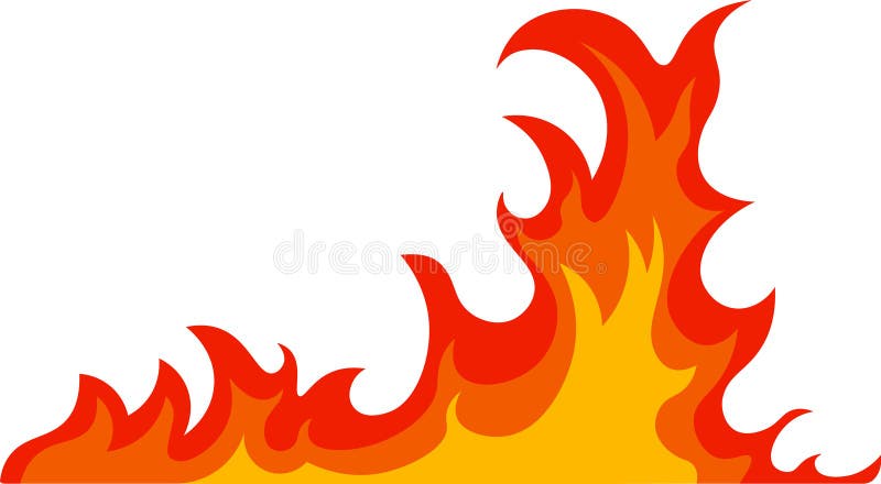 Red and Orange Cartoon Flames Burning with a Wildfire Effect Create a ...