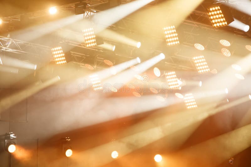 Red-orange Color on Stage at a Concert Stock Photo - Image of blue ...