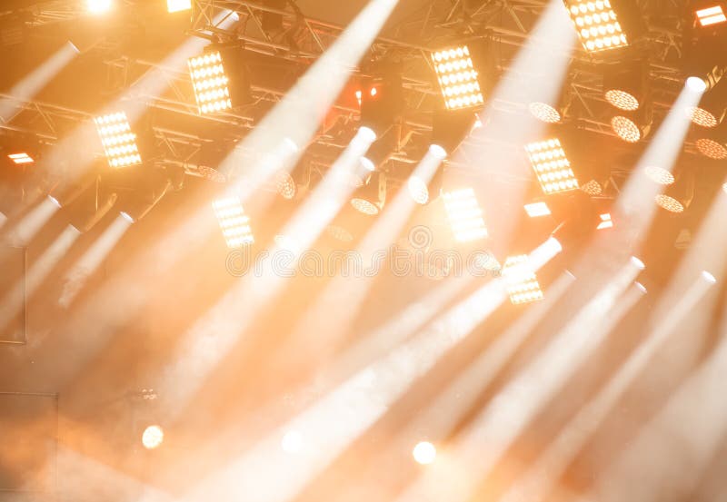 Red-orange Color on Stage at a Concert Stock Image - Image of bright ...
