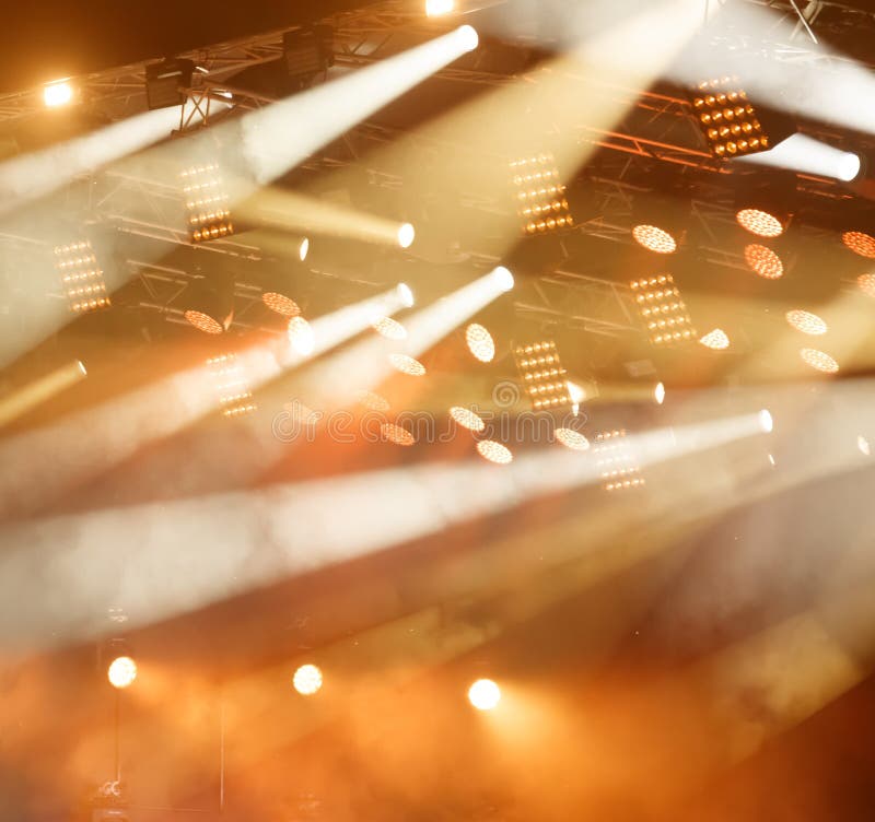 Red-orange Color on Stage at a Concert Stock Image - Image of stage ...