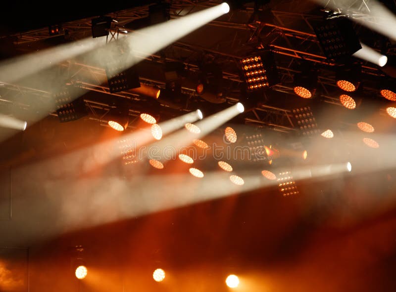 Red-orange Color on Stage at a Concert Stock Image - Image of stage ...
