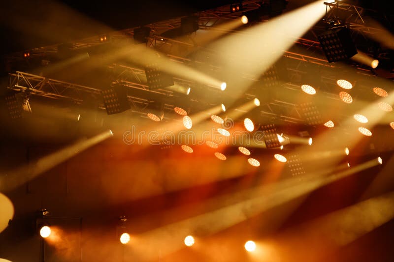 Red-orange Color on Stage at a Concert Stock Image - Image of bright ...