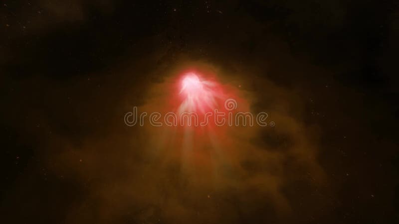 Red and Orange Comet Crossing Over Space Like a Meteor Stock Footage ...