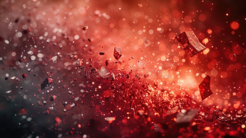 Red and Orange Explosion on Black Background AIG535 Stock Photo - Image ...