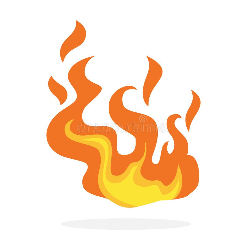 Red and Orange Fire Flame. Hot Flaming Element Stock Vector ...
