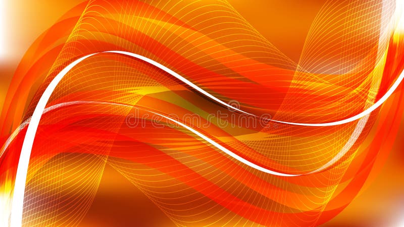 Orange Flow Curves Background Vector Image Stock Vector - Illustration ...