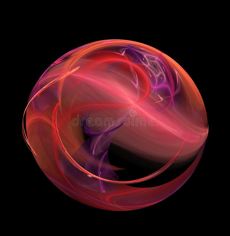 Red Orange Geometric Fractal Illustrate Daydreaming Imagination ...