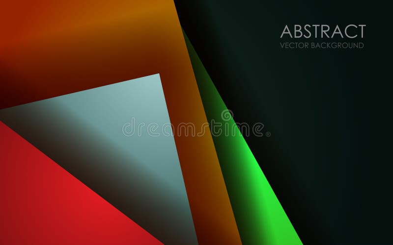 Red Orange Green Background Overlap Dimension Grey Vector Illustration ...