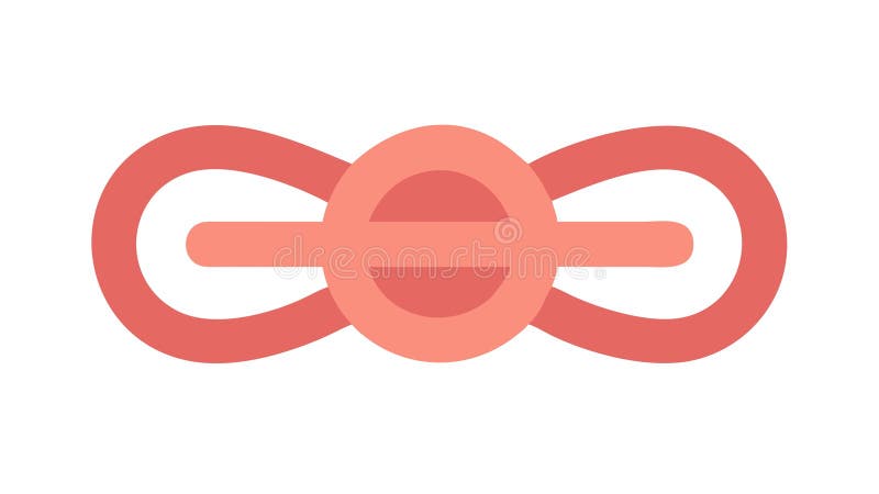 Red and Orange Knot Icon Representing Connection Tie or Symbol , Vector ...