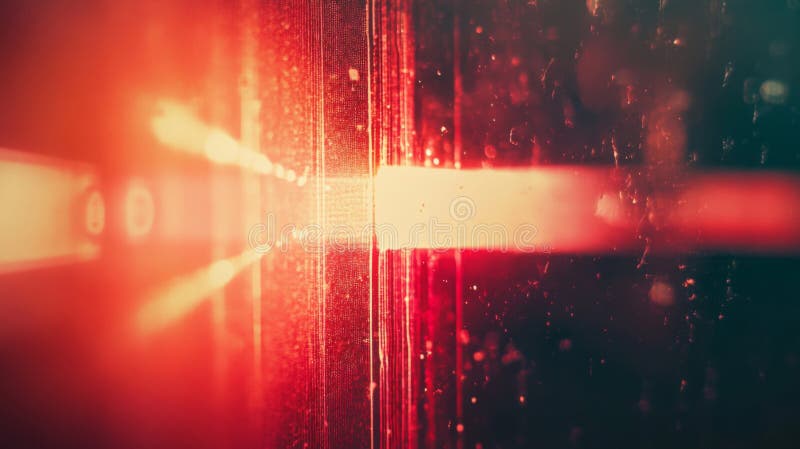 Red and Orange Light Streaks through Dusty Glass Stock Illustration ...