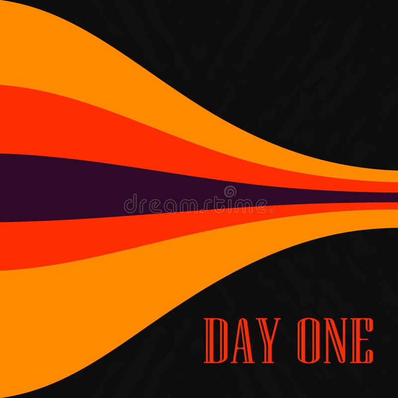 Red Orange Lines on Black. Cover Print Bended Lines Stock Vector ...