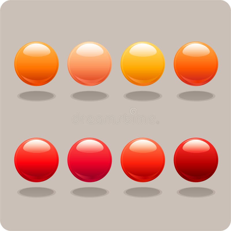 Red & Orange Orbs stock vector. Illustration of round - 3395067