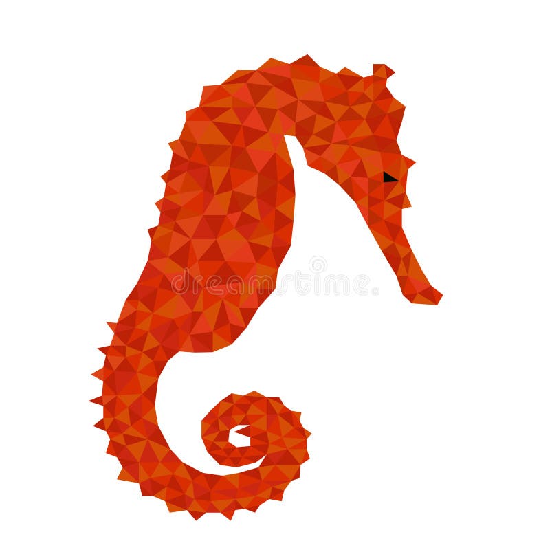 Orange and Yellow Low Polygon Sea Starfish Stock Vector - Illustration ...
