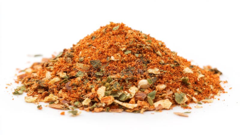 Red Orange Spice Blend Heap on White Background Stock Illustration ...