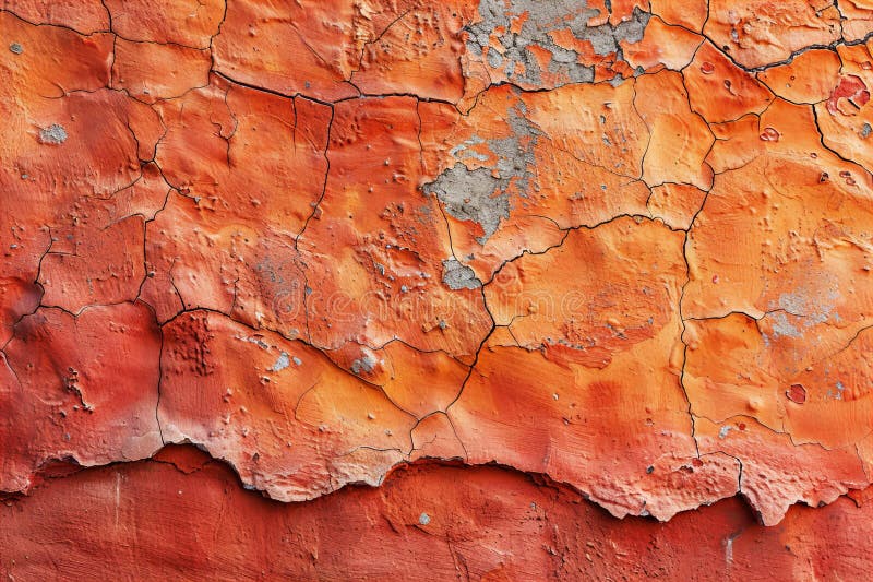 Red Orange Terracotta Wall Texture Background, Smooth Surface, Painted ...