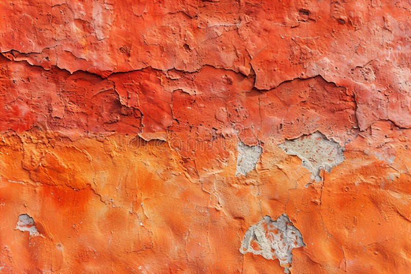 Red Orange Terracotta Wall Texture Background, Smooth Surface, Painted ...