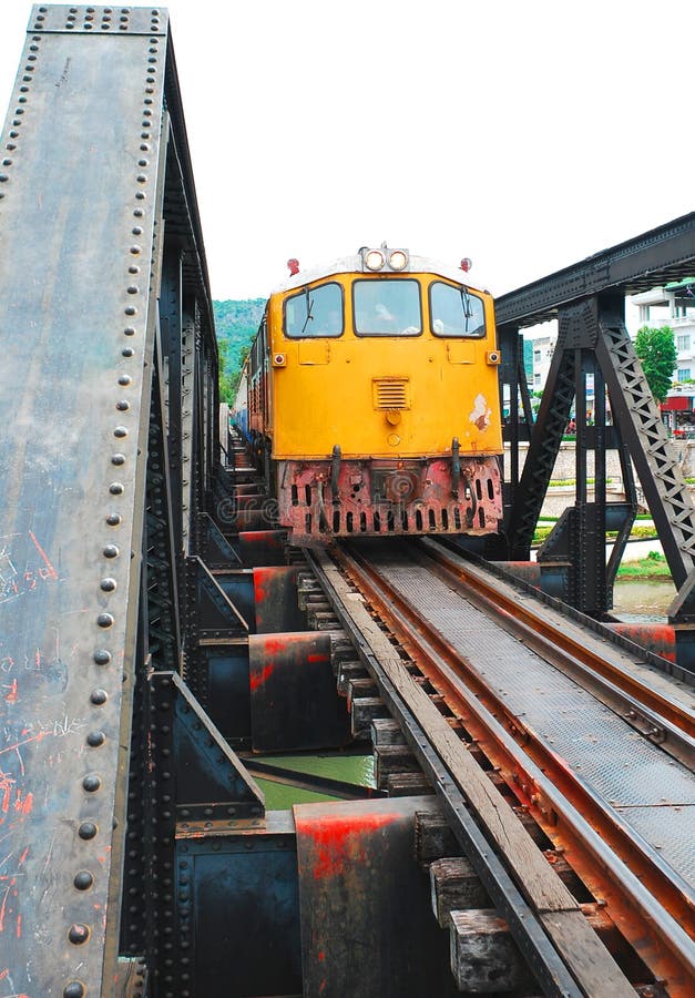 Old Train, Diesel Locomotive Stands on Rails with Freight Cars in an ...