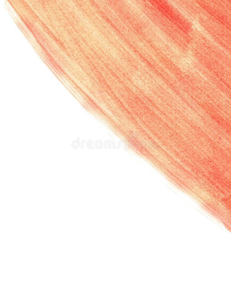 Red Orange Watercolor Drawing in Right Corner Stock Illustration ...