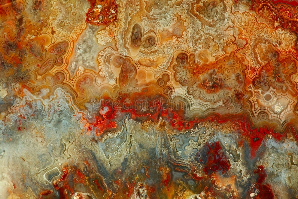 Red Orange and White Beautiful Natural Geode Backg Stock Photo - Image ...