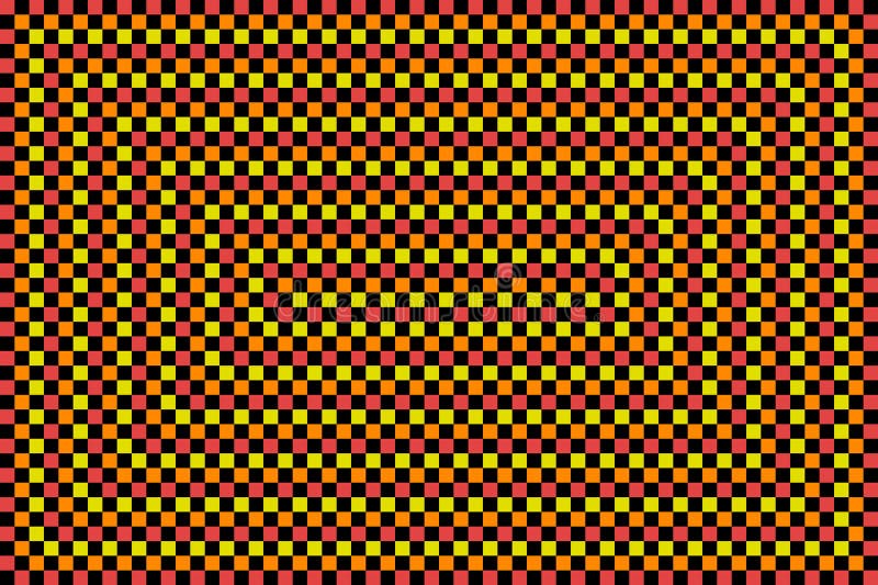 Red, Orange, and Yellow Checkered Pattern Rectangles Stock Illustration ...