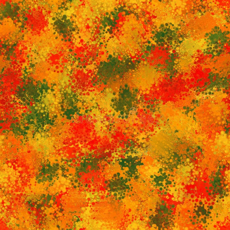 Red, Orange, Yellow and Green Colored Random Spots, Round Splashes ...