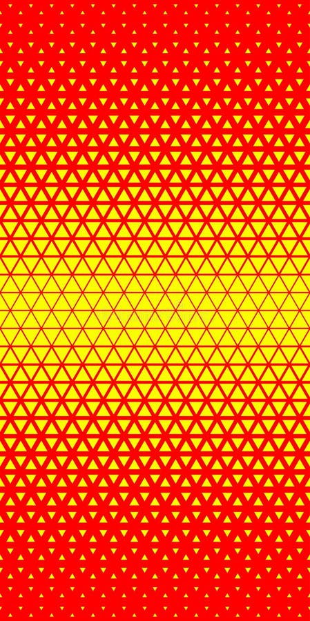 Red Orange Yellow Halftone Triangles Pattern. Abstract Geometric ...