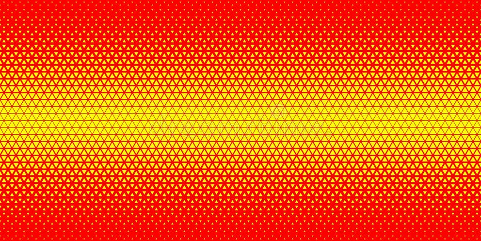 Red Orange Yellow Halftone Triangles Pattern. Abstract Geometric ...
