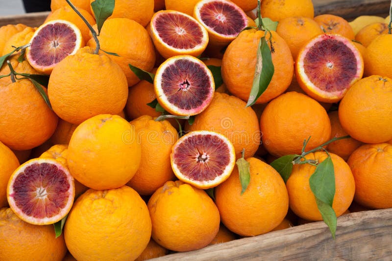 Red oranges stock image. Image of eating, fruit, green - 13963515