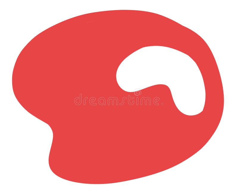 Red Organic Blob Shape Hand Drawing Element Illustration Stock ...