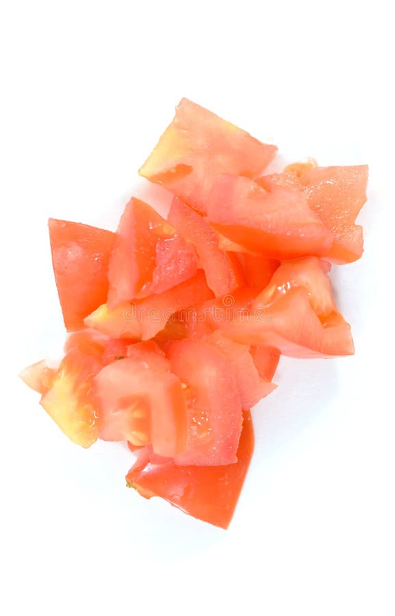 Red Organic Heirloom Tomato Chunks in Pile Stock Photo - Image of ...