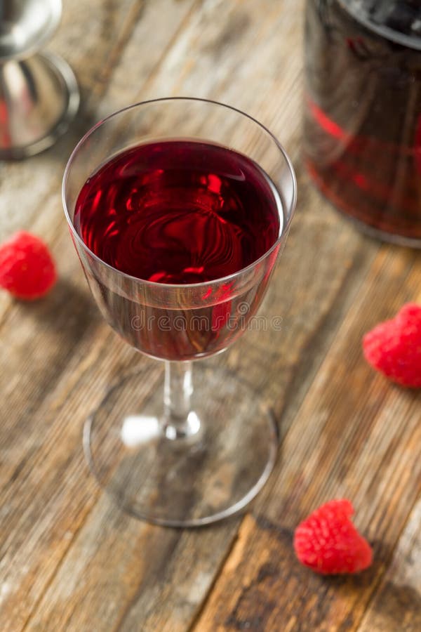 Red Organic Raspberry Liqueur Stock Photo - Image of raspberries ...