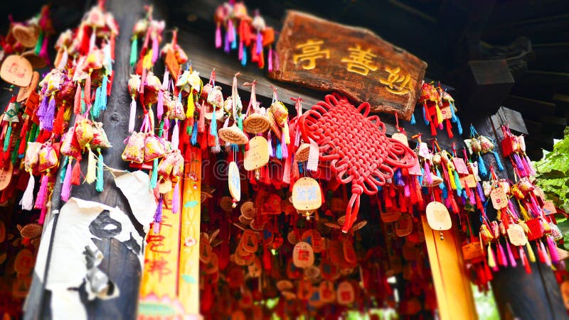 Red Oriental Blessing Amulets, Scrolls & Talisman for Fortune, Love ...