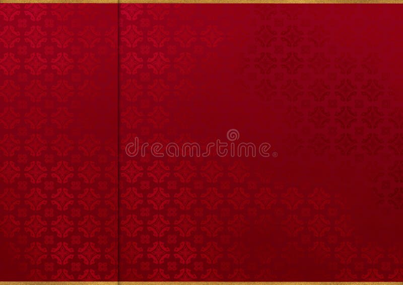 Red Ornamental Arabic Pattern Luxury Elegant Golden Background ...
