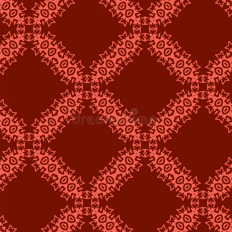 Red Ornamental Seamless Pattern. Endless Texture. Oriental Geometric ...