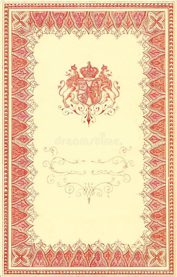 Red Ornate Scroll Work Version 2 Stock Illustration - Illustration of ...
