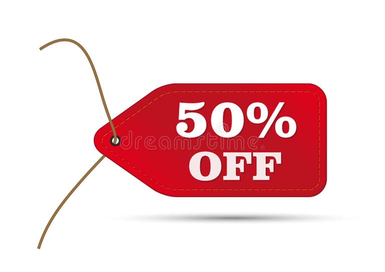 Red outlet tag sale stock vector. Illustration of vector - 26141412
