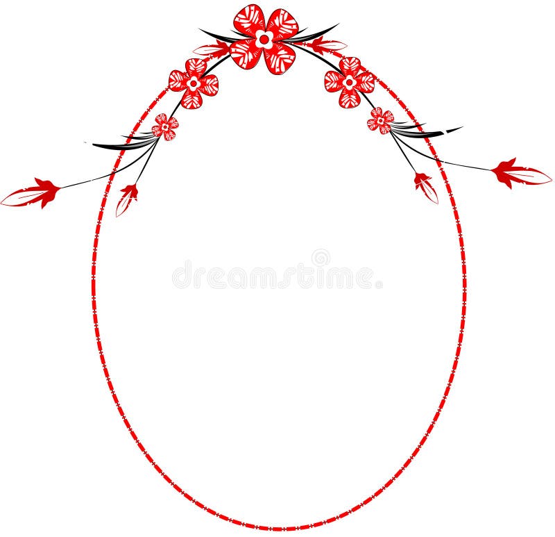 Red oval frame stock illustration. Illustration of creative - 21412367