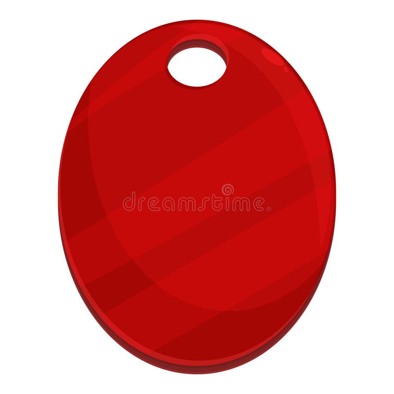 Red Oval Keychain Showing Empty Space for Product Placement Stock ...