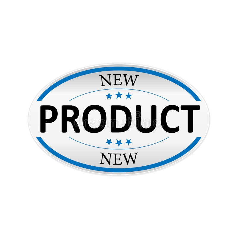 Red Oval New Product Tag Badge on White Stock Illustration ...