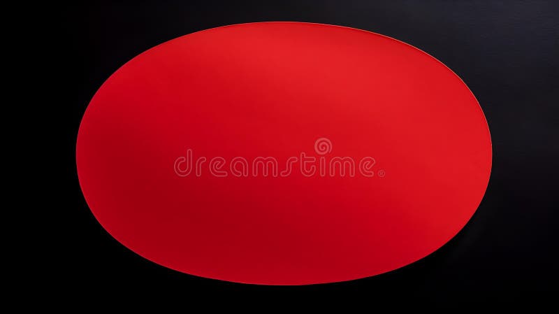 Red Oval Paper Note on a Black Background. Brainstorming Template with ...