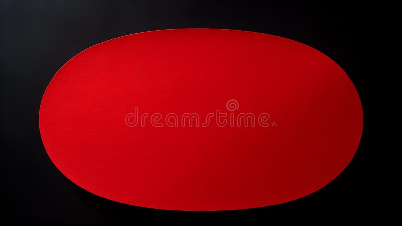 Red Oval Paper Note on a Black Background. Brainstorming Template with ...