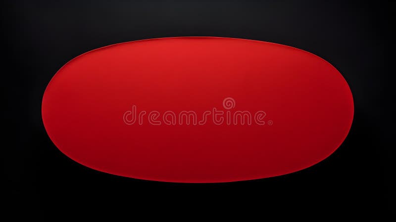 Red Oval Paper Note on a Black Background. Brainstorming Template with ...