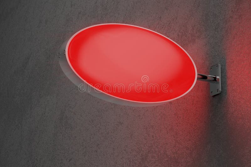 Red oval signboard stock illustration. Illustration of board - 98787536
